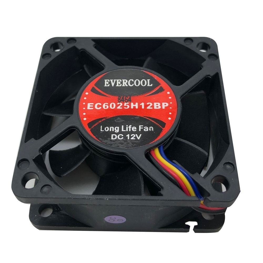 Evercool 60mm 6cm 60 x 25mm PWM 12 Volt PC case Fan EC6025H12BP - Shiny Hardware