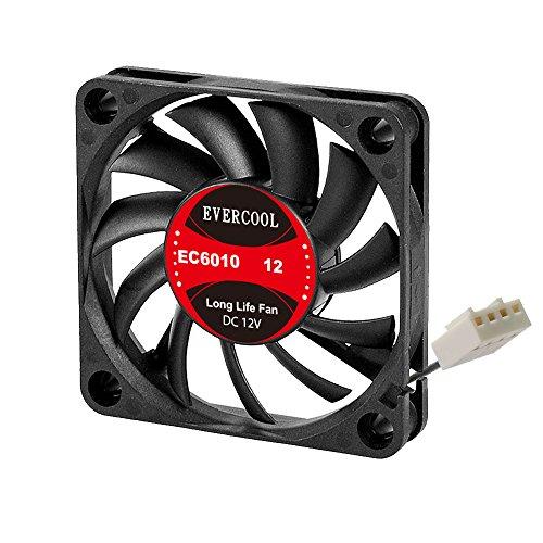 Evercool 60mm 6cm 60 x 60 x 10 12 Volt PC case Fan (PWM) - Shiny Hardware