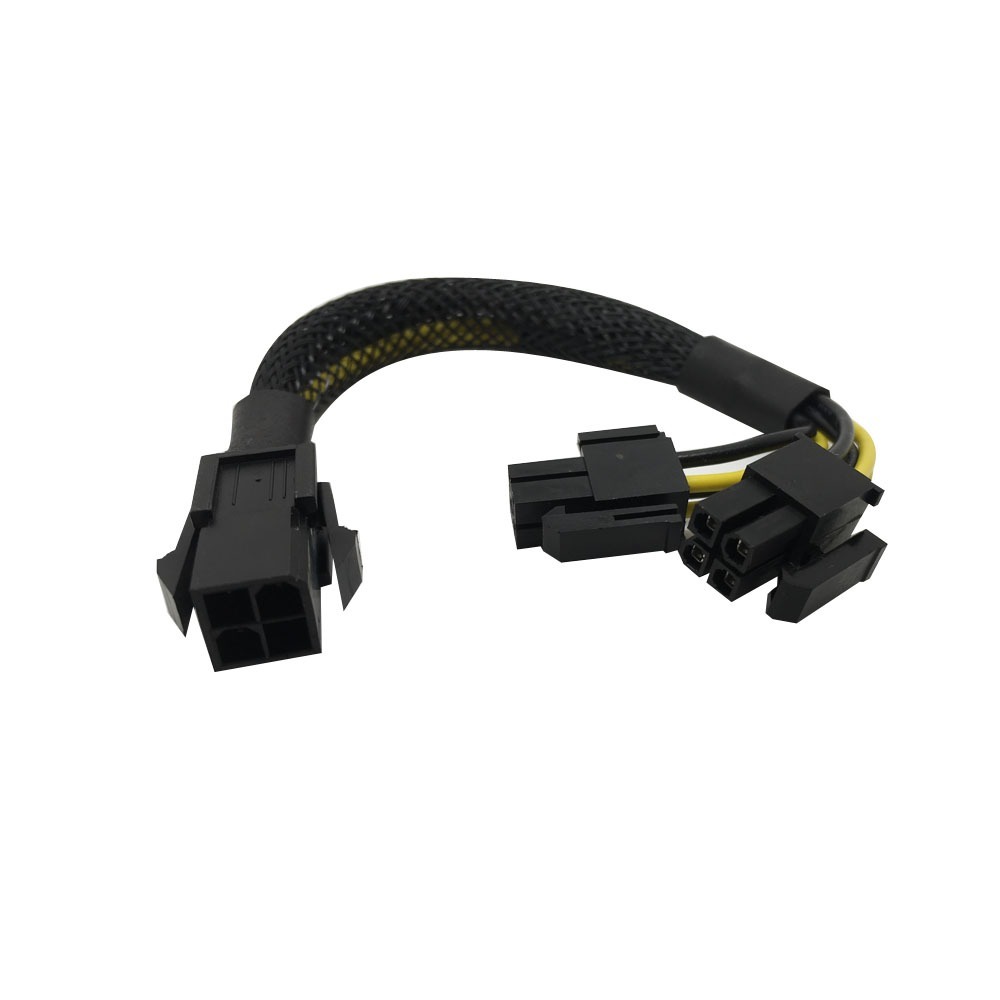 Evercool 4-pin ATX 12V female to 8-pin (4+4) male power adapter cable ...