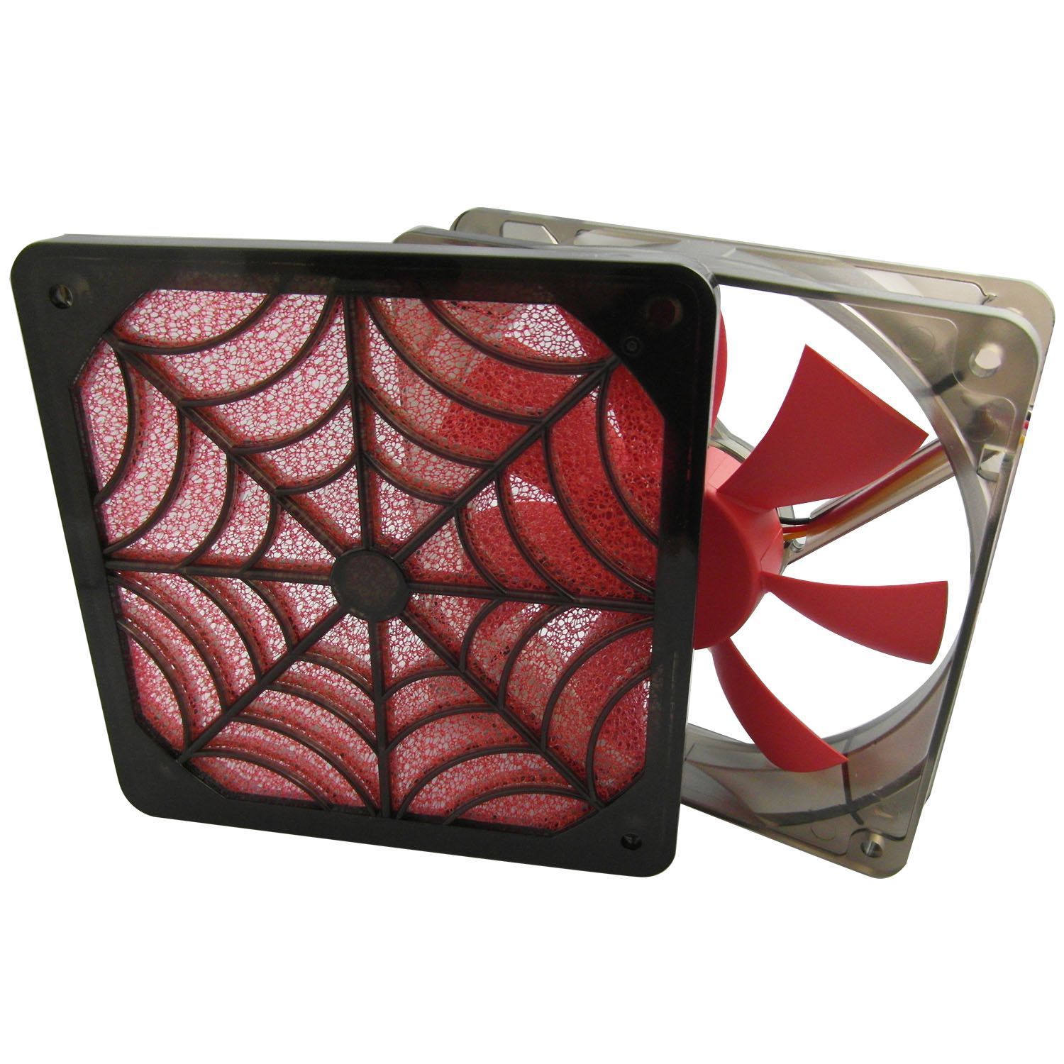 Evercool Spider Filter Red Blade 120mm Fan Filter - Shiny Hardware