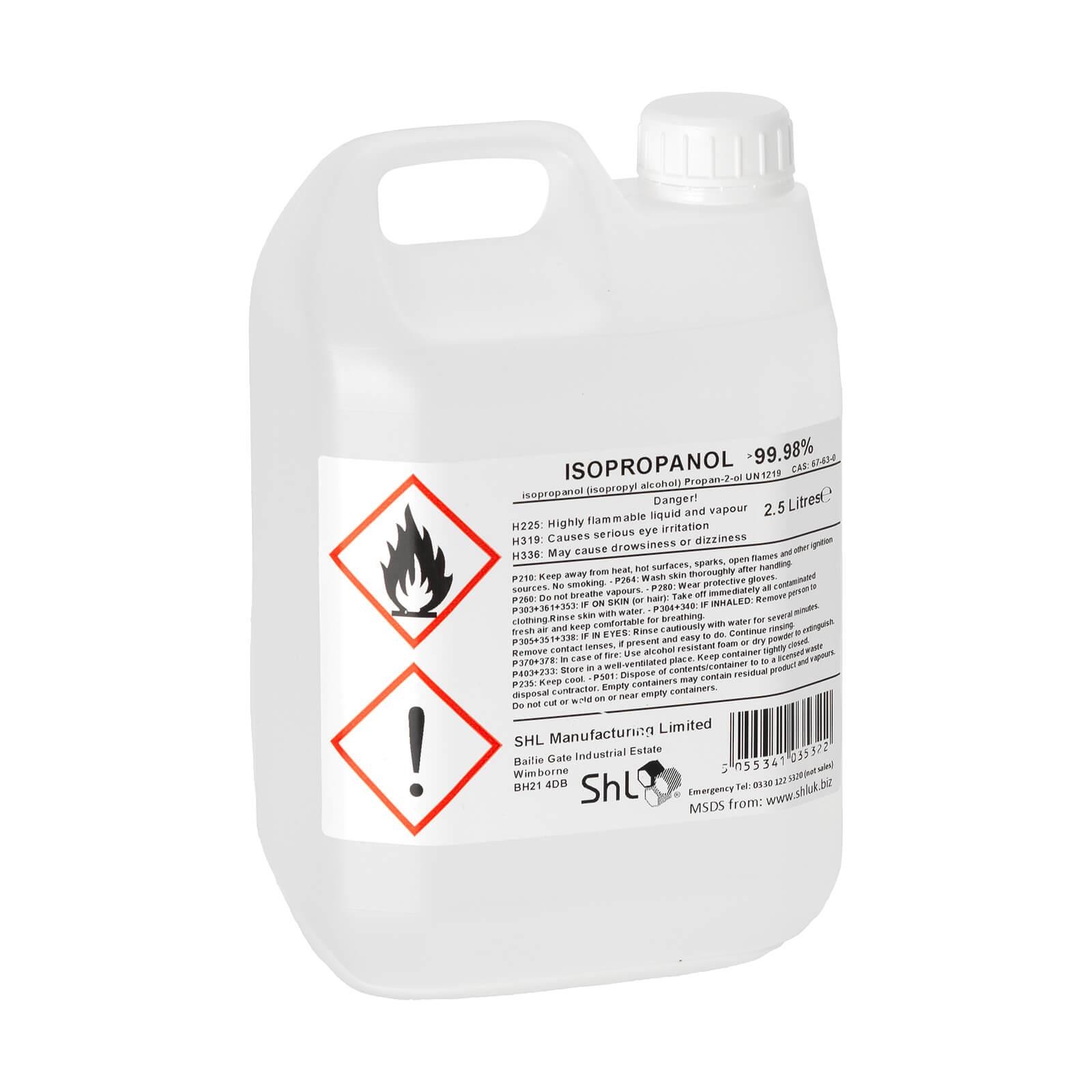 SHL 2.5 Litre (2500ml) Isopropanol (PHARMA GRADE) >99.98% (IPA) - Shiny ...