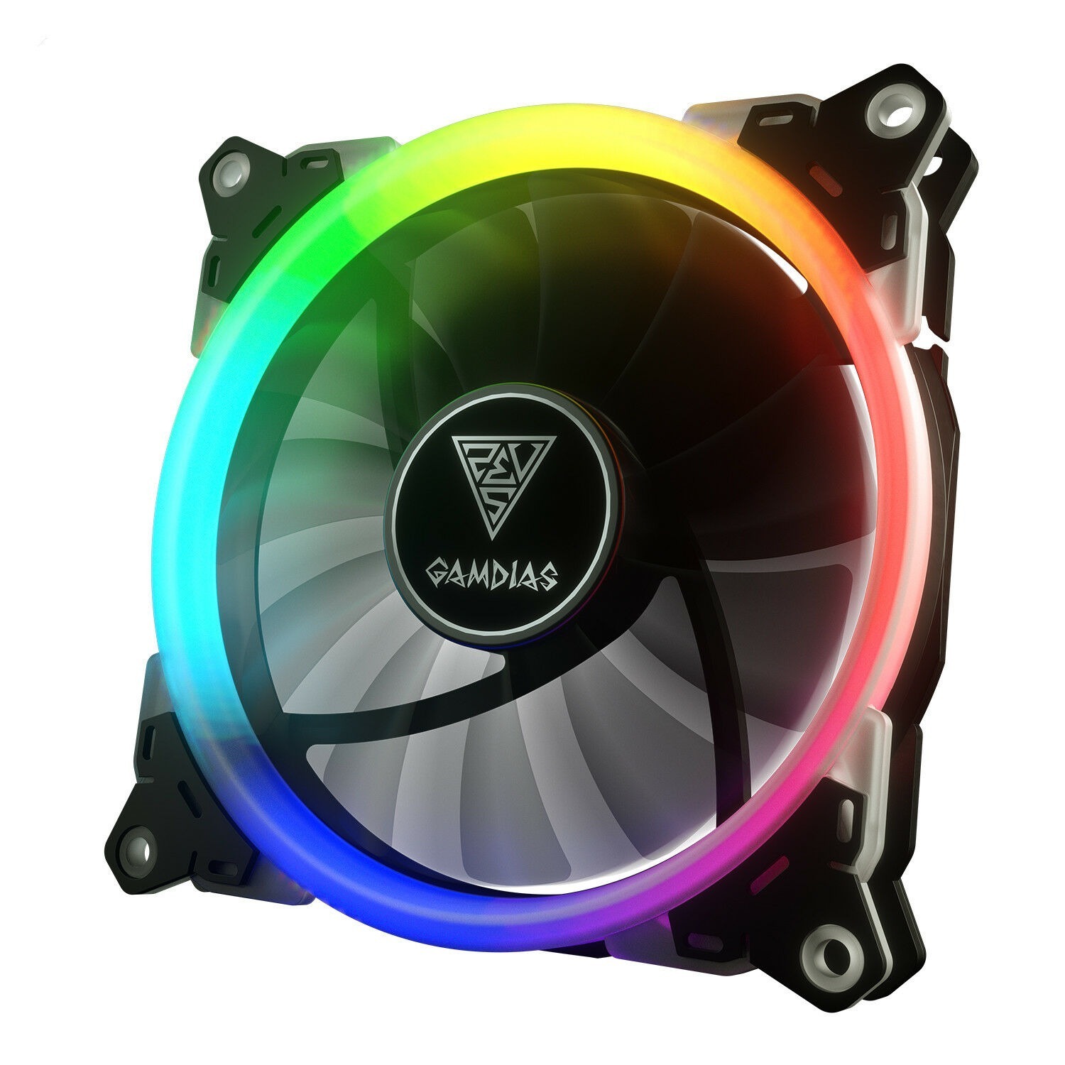 Gamdias AEOLUS M1-1401 RGB 140mm case fan - Shiny Hardware
