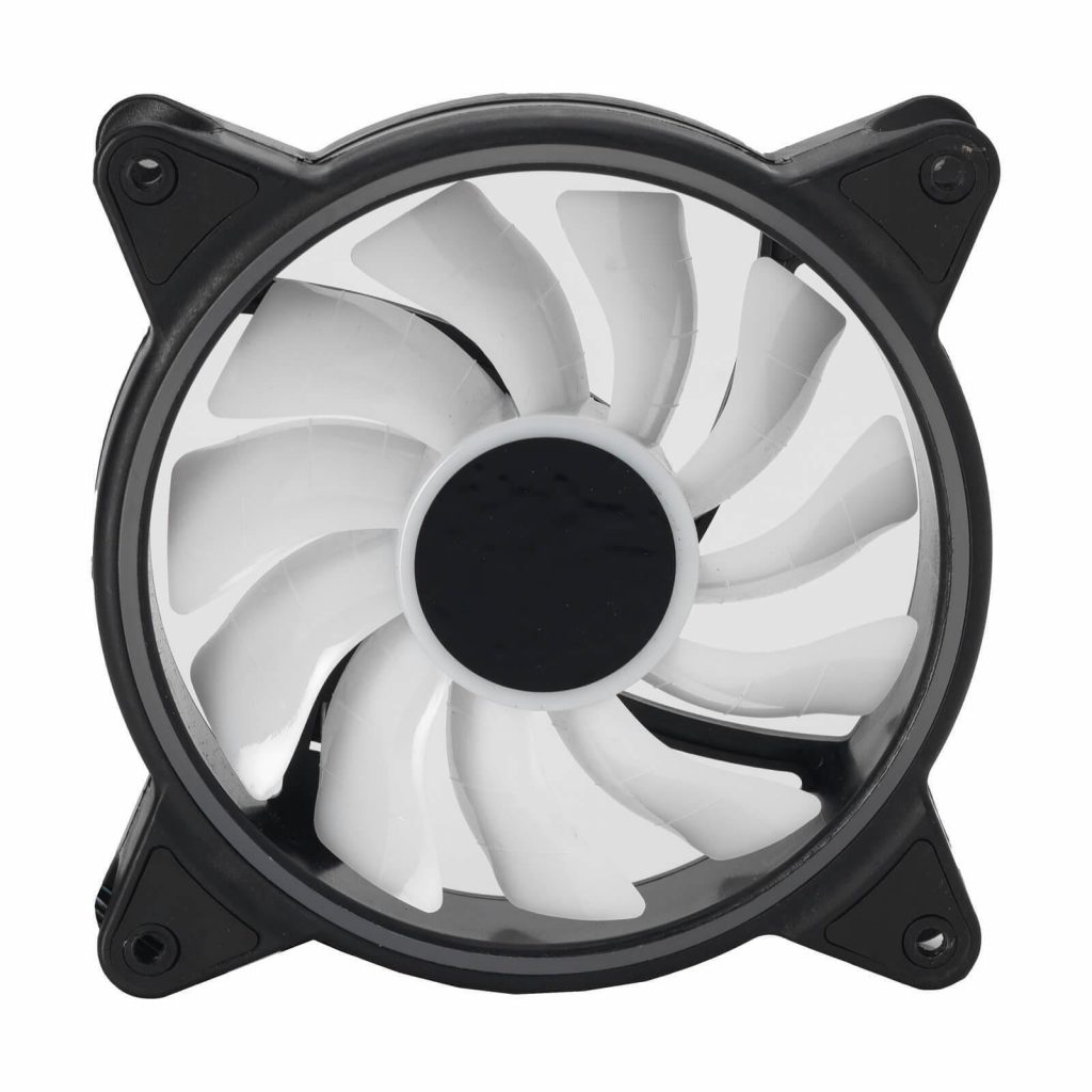 120mm GameMax Commando Glass Front RGB case fan FN12 ARGB-S LED ring ...